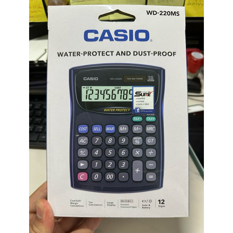เครื่องคิดเลข Casio รุ่น WD-220MS แท้ 100% | Shopee Thailand