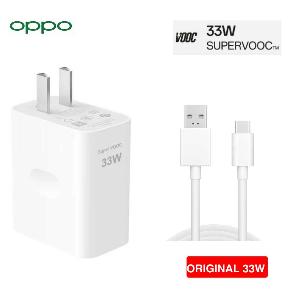 ชุดชาร์จ สายพร้อมหัวชาร์จ Oppo 33W Oppo A78 5G / Reno8 T / Reno8 Z ...