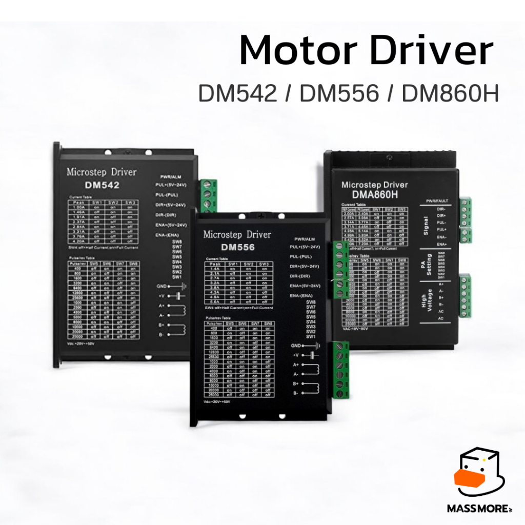 DM542 DM556 DM860H มีพัดลม ชุดขับมอเตอร์ Stepper Motor Driver ...