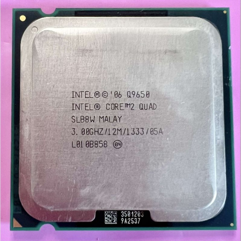 ซีพียู CPU Core 2 Quad Q9650 3.0Ghz / 4คอ 4เทรด / 95W LGA775 ฟรีซิลิ ...