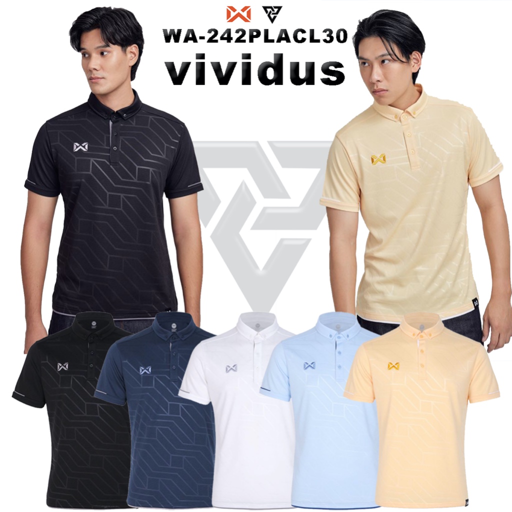 Warrix WA-242PLACL30 เสื้อโปโลวอริกซ์ รุ่น vividus แขนสั้น คอปก ผ้าใส่ ...