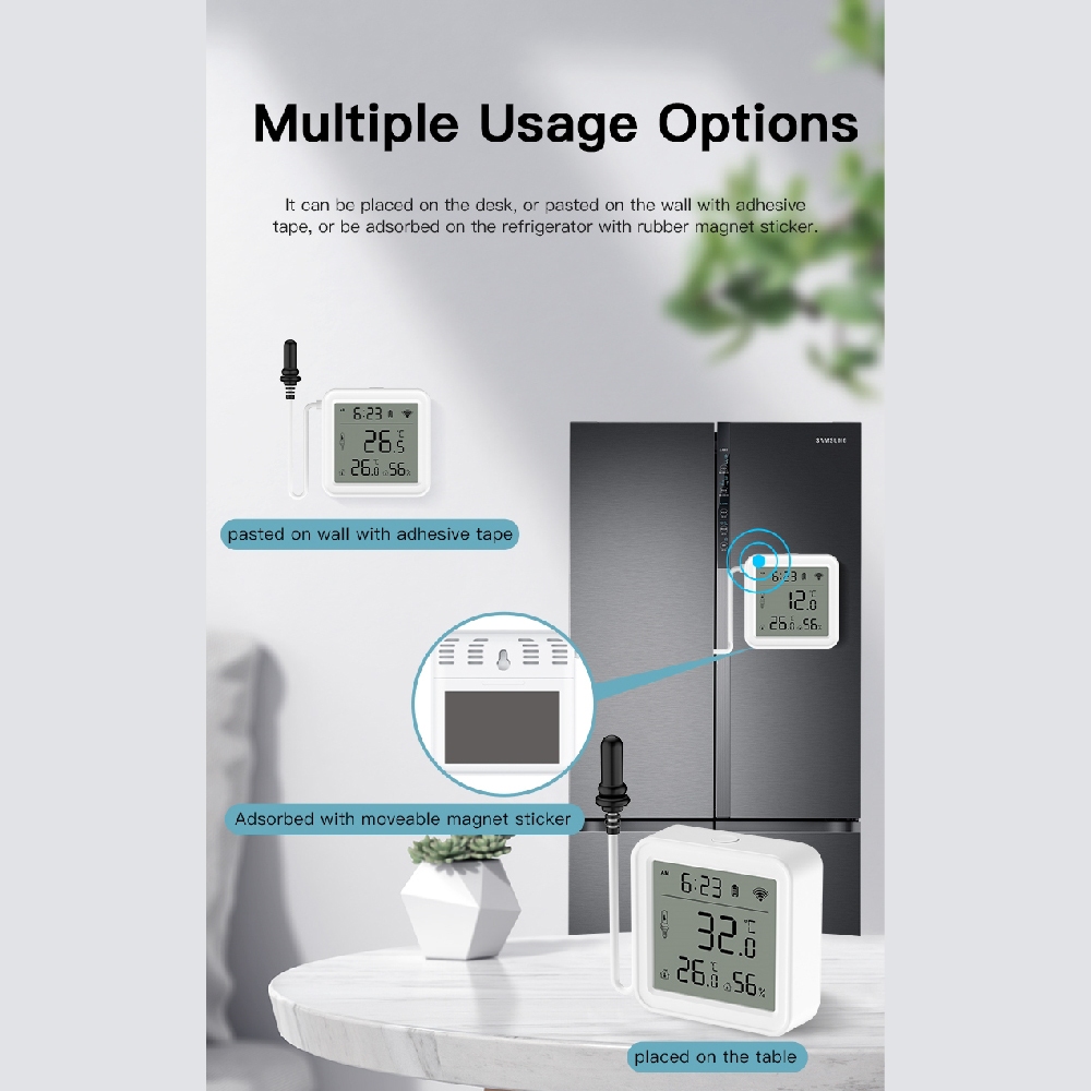 Tuya WiFi Temperature & Humidity Sensor with External Probe T01, T08 ...