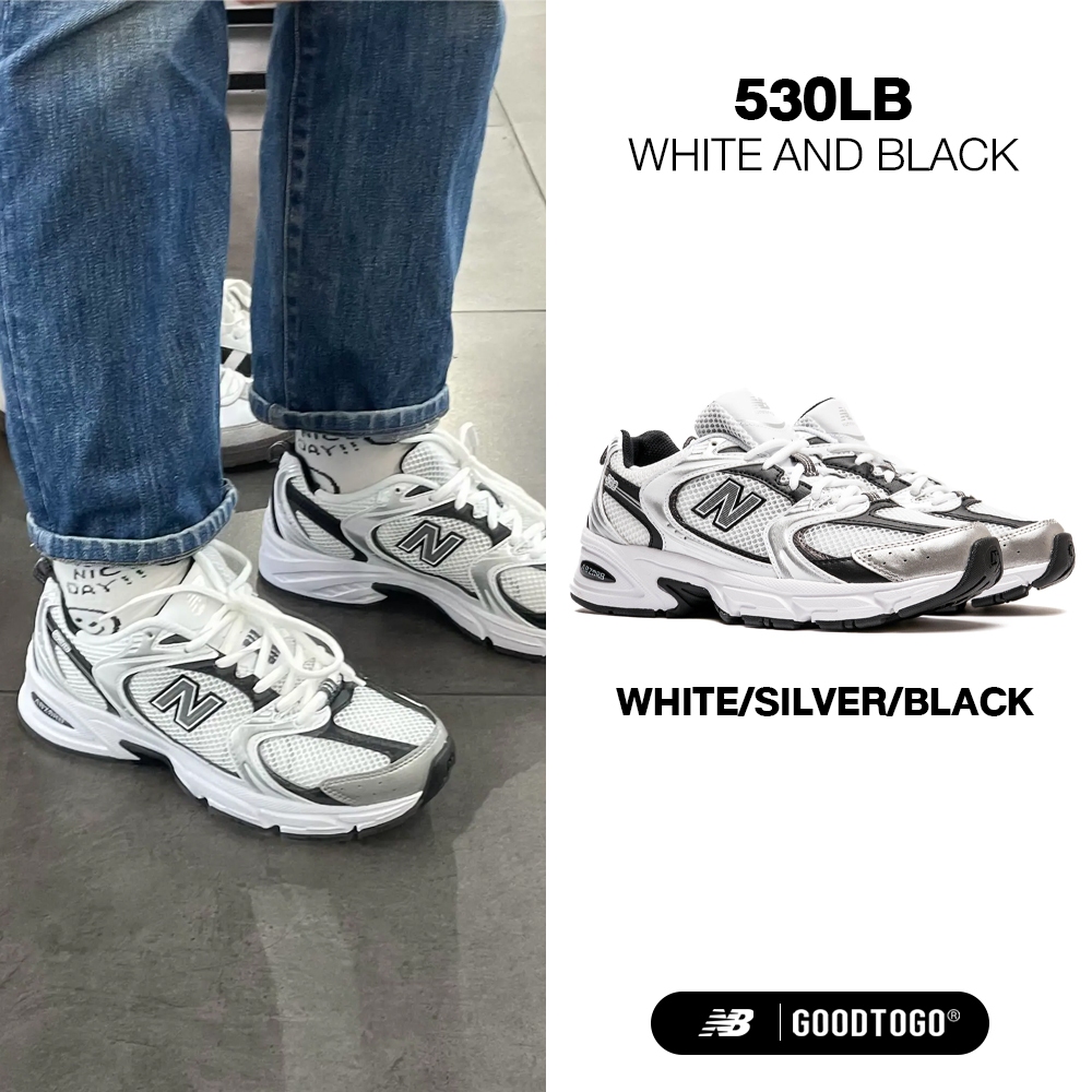 New Balance รองเท้าผ้าใบ รองเท้าลำลอง NB 530 Panda MR530LB สี White ...