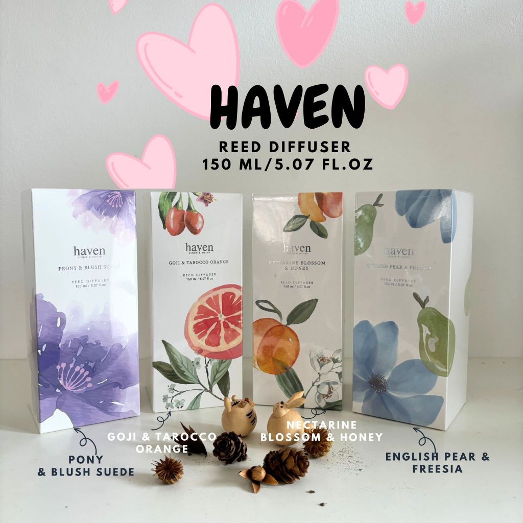 🍀HAVEN Reed Diffuser ขนาด 150 ml/5.07 fl.oz Set ก้านไม้หอมปรับอากาศ HAVEN แท้💯 รุ่น Botany ...