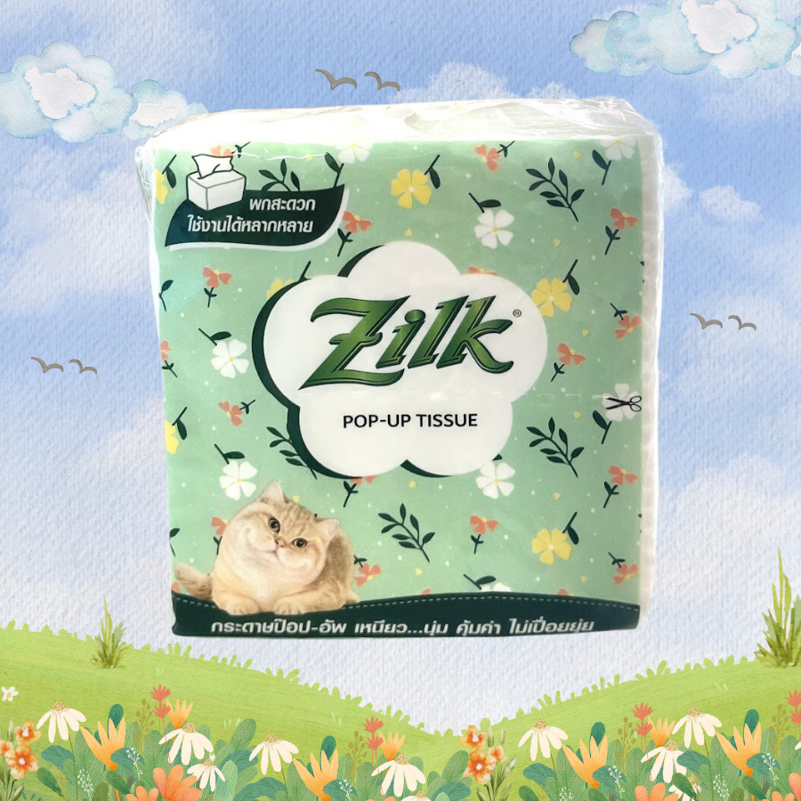 กระดาษทิชชู่ ซิลค์ Zilk Pop-Up Tissue 1 ห่อ 50 แผ่น | Shopee Thailand
