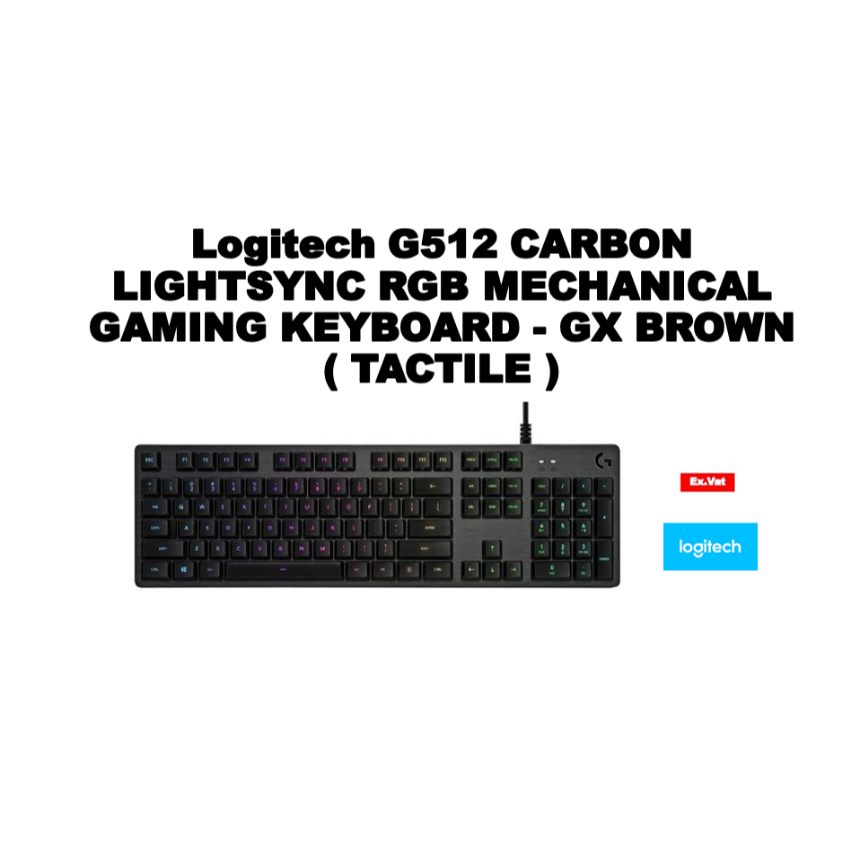 Logitech G512 CARBON LIGHTSYNC RGB MECHANICAL GAMING KEYBOARD - GX ...
