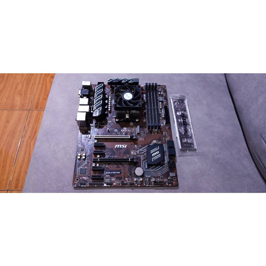 Ryzen3 1200 + Mainboard MSI B450-A PRO MAX มือสอง สภาพดี ฝาหลังแท้ ไม่มีกล่อง | Shopee Thailand