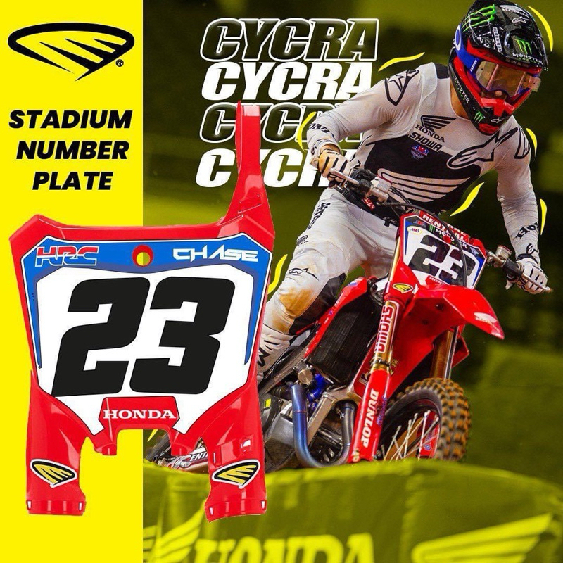 ป้ายเบอร์หน้า Cycra Stadium Plate CRF250R 2022-2024 | Shopee Thailand