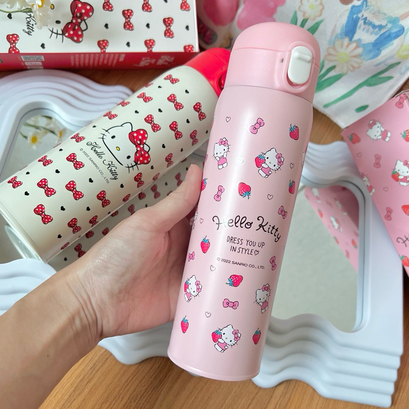 ใบสุดท้าย! กระติกน้ำเก็บอุณหภูมิ Sanrio Hello Kitty แบบยกดื่ม 480ml. | Shopee Thailand