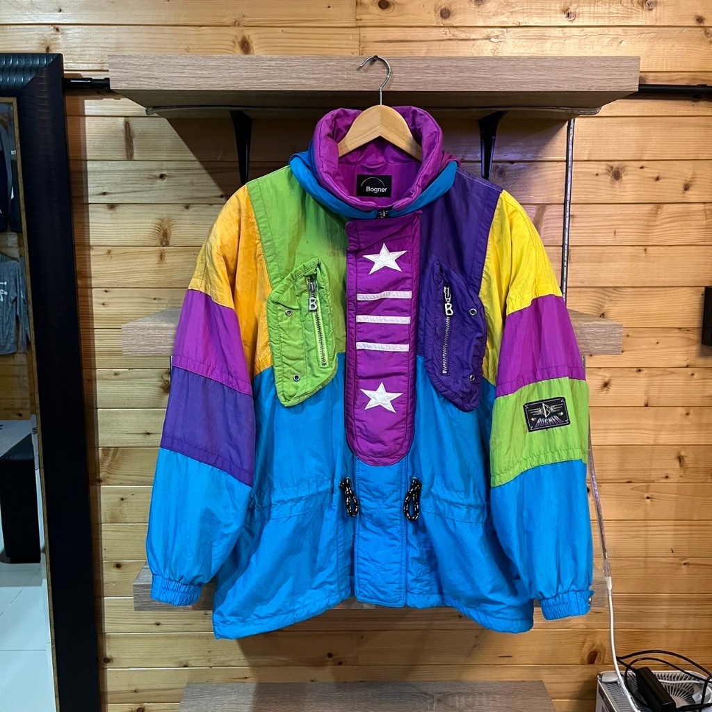 Vintage BOGNER Ski Star Colorblock Neon Jaspo Jacket | Shopee Thailand