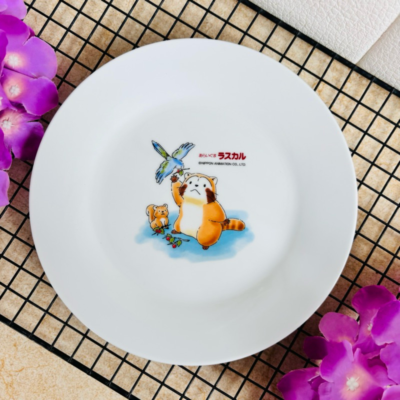 จานเซรามิค NIPPON ANIMATION ลาย RASCAL ขนาดกลาง มือสอง จากญี่ปุ่น ...