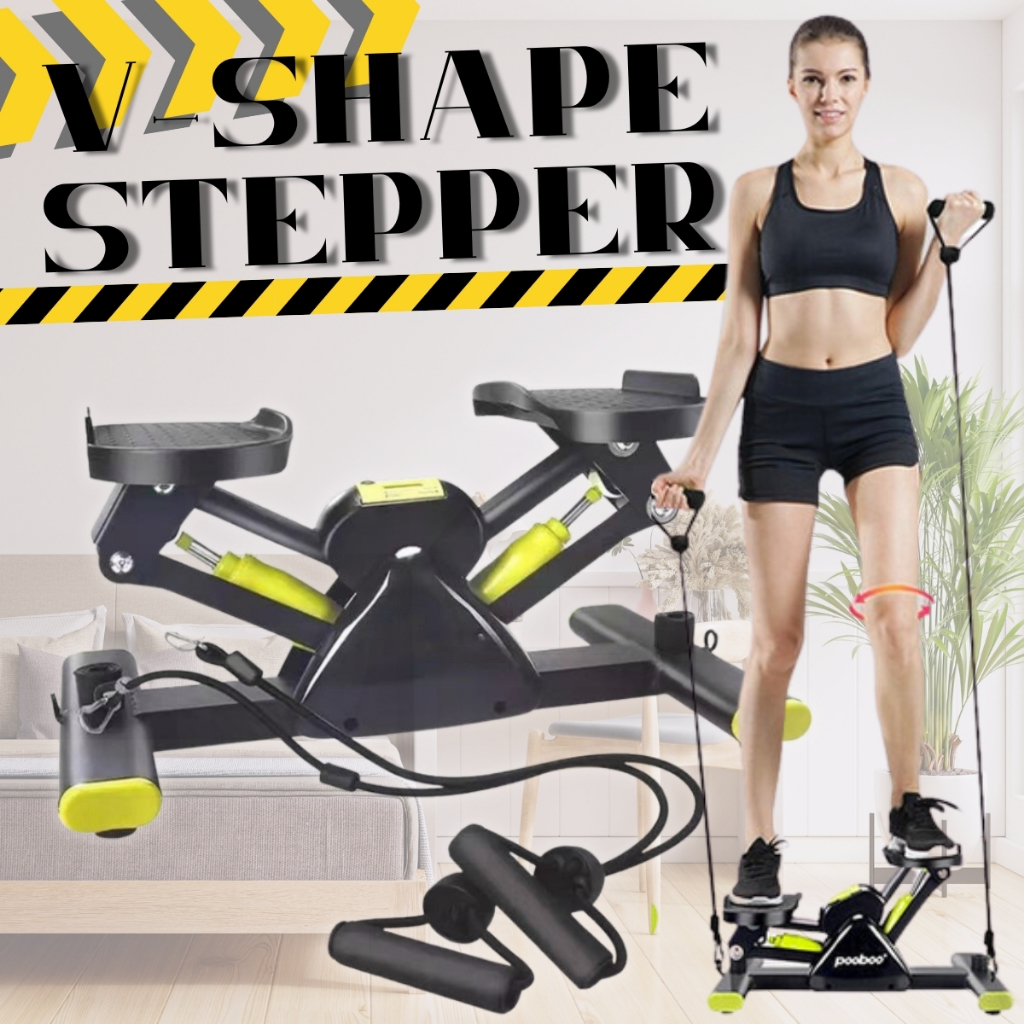 สเต็ปเปอร์ V-shape stepper เครื่องเหยียบออกกำลังกาย พร้อมเชือกดึง เครื่องออกกำลังกาย เครื่อง ...