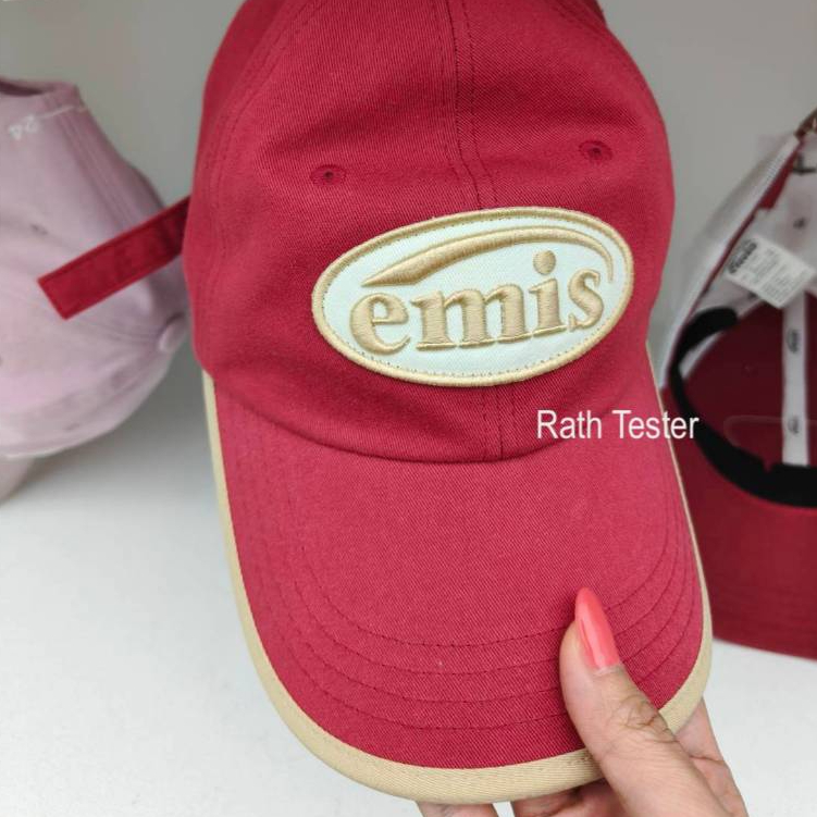 รุ่นใหม่ หมวก Emis Beige Trimming Ball Cap สี Red ของแท้ 100% พร้อมส่ง ...
