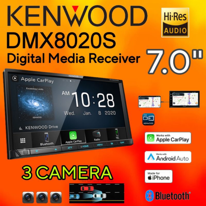 KENWOOD DMX8020S เครื่องเสียงรถยนต์ ขนาด 2 ดิน คุณภาพสูง สัญชาติ🇯🇵 ...