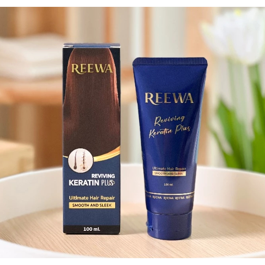 (กล่องน้ำเงิน) Reewa รีว่าเคราตินพลัส เกรดพรีเมียม 100กรัม | Shopee ...