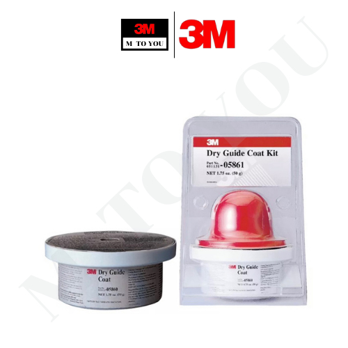 3M 05861 ผงถ่านตลับเช็คคลื่นตามด สำหรับงานสี Dry Guide Coat (ครบชุด ...