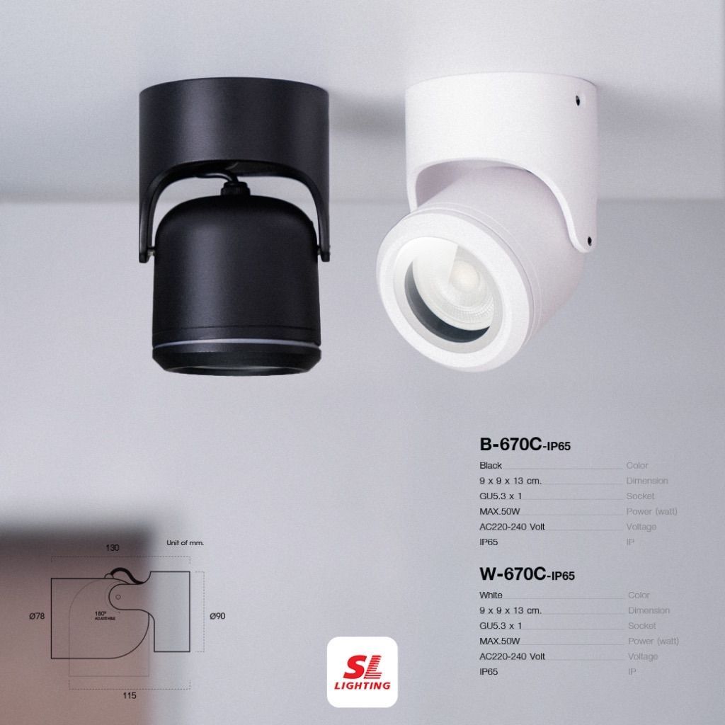 SL LIGHTING | Exterior Track Light โคมไฟแทร็คไลท์กันน้ำ IP65 ขั้ว GU5.3 ...