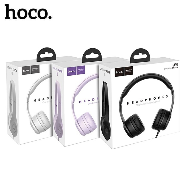 หูฟัง Hoco W21 ของแท้ 100% หูฟังครอบหูพร้อมไมค์ เสียงดี เบสแน่น สวมใส่ ...