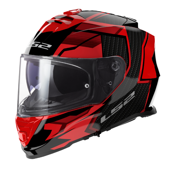 LS2 Helmets FF800 Storm II Tracker Black Red - หมวกกันน็อคเต็มใบ ...