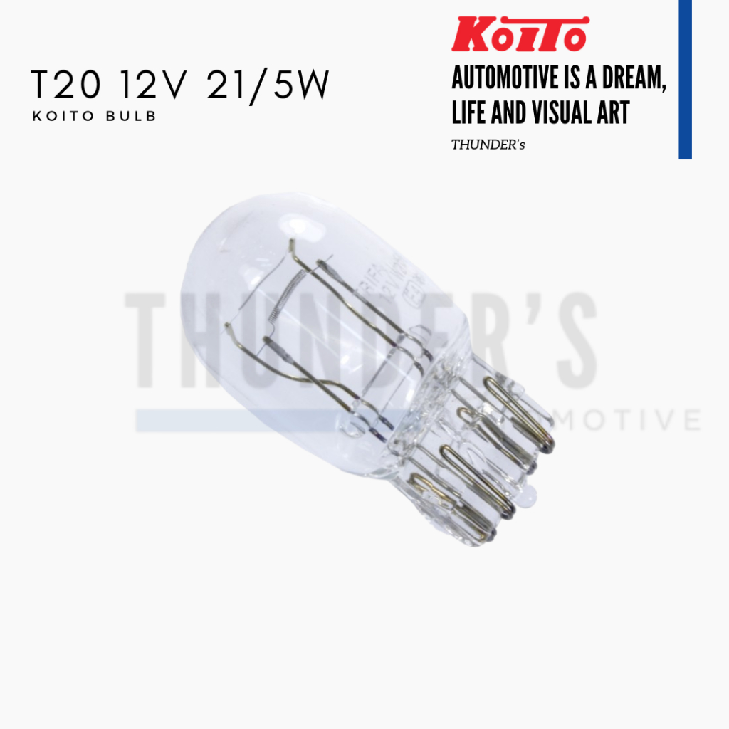 ยกกล่อง 10 ดวง Koito หลอดไฟเสียบ 2 ไส้ T20 12V 21/5W | Shopee Thailand