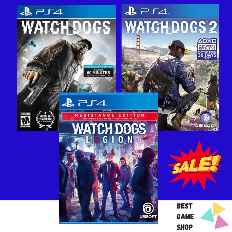 Watch dogs 1 PS4 / Watch dogs 2 PS4 / Watch dogs Legion PS4 (watchdog ...