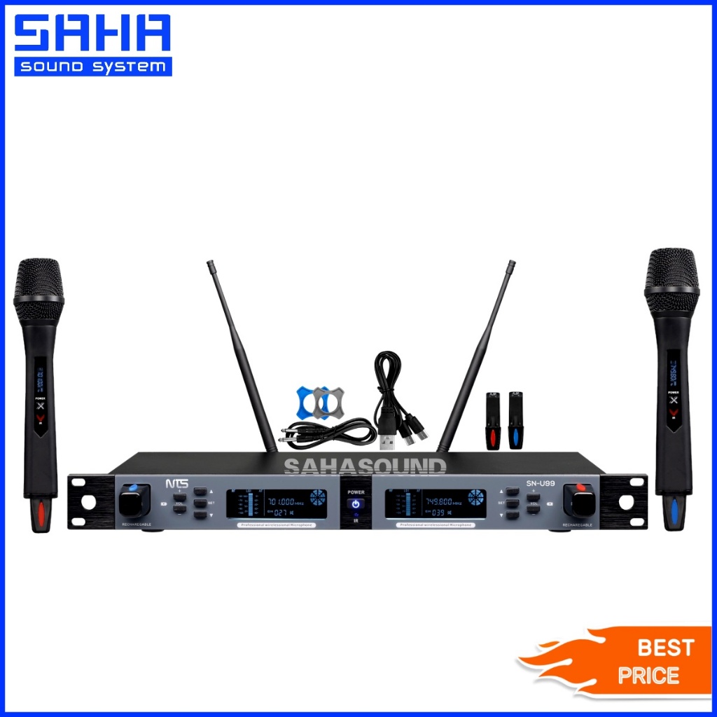 NTS UHF SN-U99 ไมโครโฟนไร้สาย - ไมค์ลอย ถือคู่ (ปรับความถี่ได้) sahasound - สหซาวด์ | Shopee ...