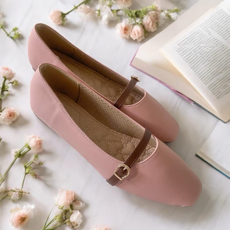VALEZKA SS27 รองเท้าแมรี่เจน คัทชูส้น 1 ซม. (ไซส์ปกติ) | Shopee Thailand