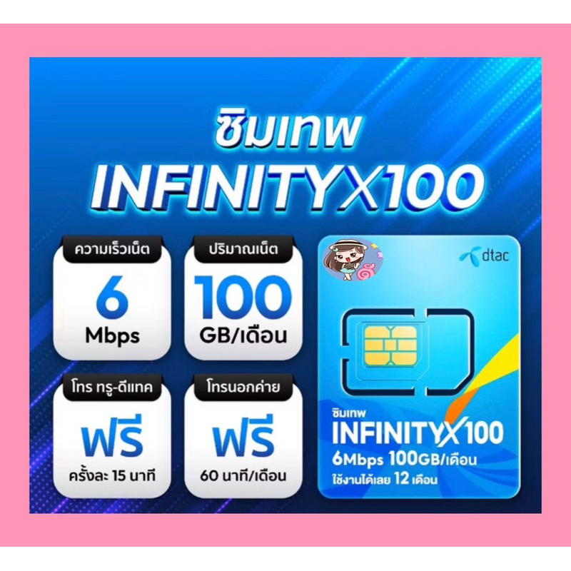 🔥กดโค้ดลด20-25%🔥Dtac sim Infinity x100 Sim InfinityX ซิมเทพดีแทค ซิมดีแทคอินฟินิตี้เอ็กซ์ ...