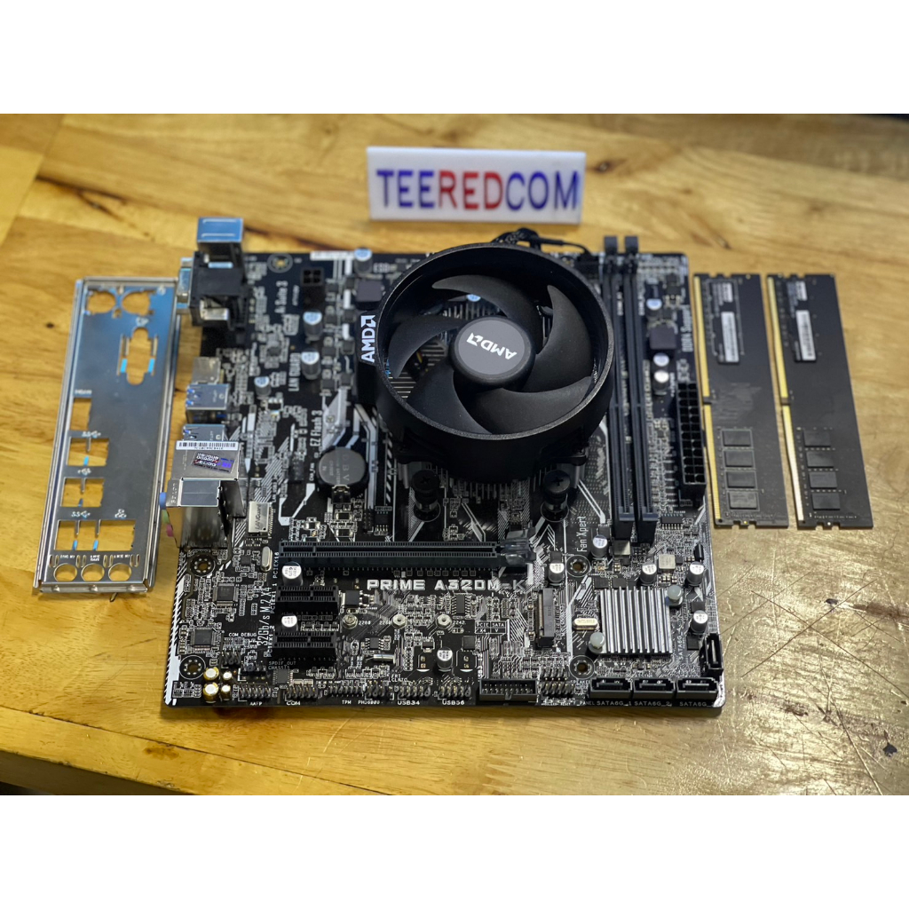 ชุด cpu+MB AMD Ryzen 3 3200G +MB AM4 ASUS PRIM A320M RAM8-16GB เพิม m.2 ...