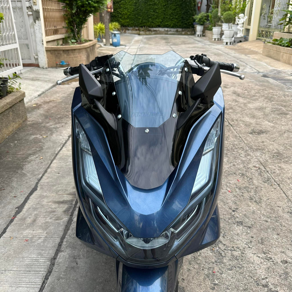 ชิวหน้าPCX160 ชิวสองขั้นV5 (แถมฟรีกระจกติดชิว) ปี2021 ทรงซิ่ง ชิวแต่ง ...