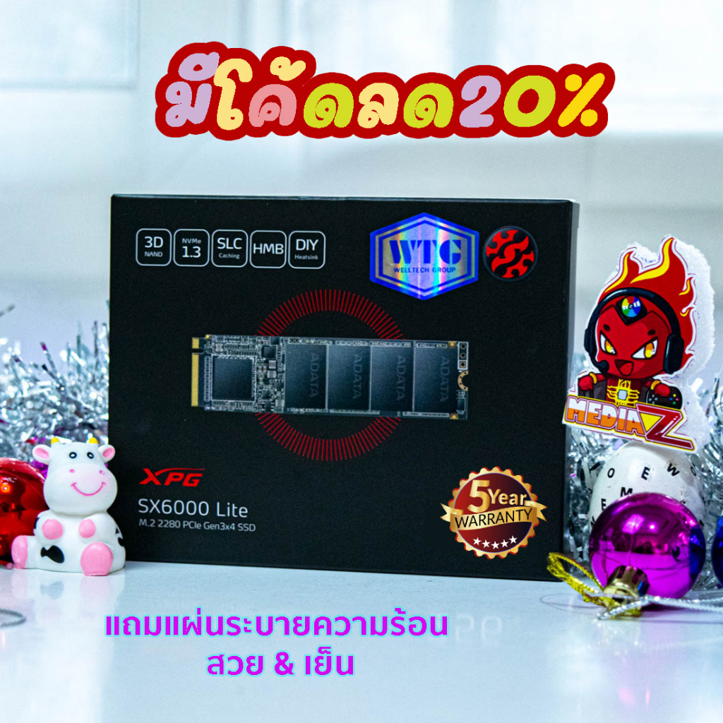 ADATA XPG SSD SX6000 Lite PCIe Gen3x4 M.2 2280 NVMe เอสเอสดี ประกัน5ปี ...