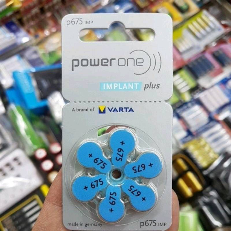 Power One Implant Plus 675, P675 ถ่านเครื่องรับสัญญาณประสาทหูเทียม แพค6 ...