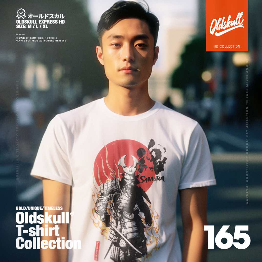 เสื้อยืด Oldskull Express HD NO.165 ( Red Samurai ) | Shopee Thailand