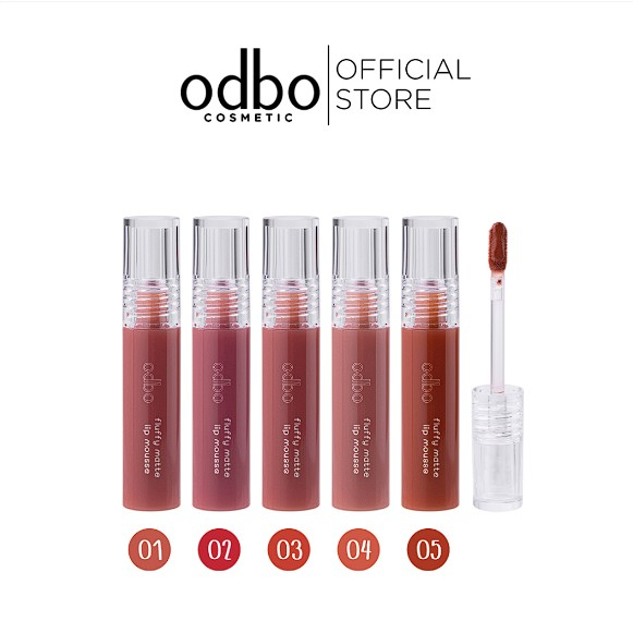 ODBO Fluffy Matte Lip Mousse ลิปสติก เนื้อมูส แมท ละมุน ปากนุ่ม เบลอปาก OD5008 | Shopee Thailand
