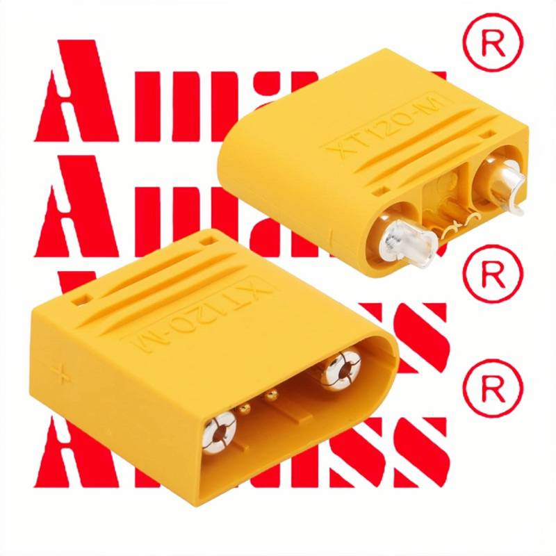 ขั้งปลั๊ก Amass XT120 [แท้ปั้มAmass] 60A ขนาดใหญ่ Lipo Batterys Connector (1คู่) ปลั๊กสัญญาณ ...