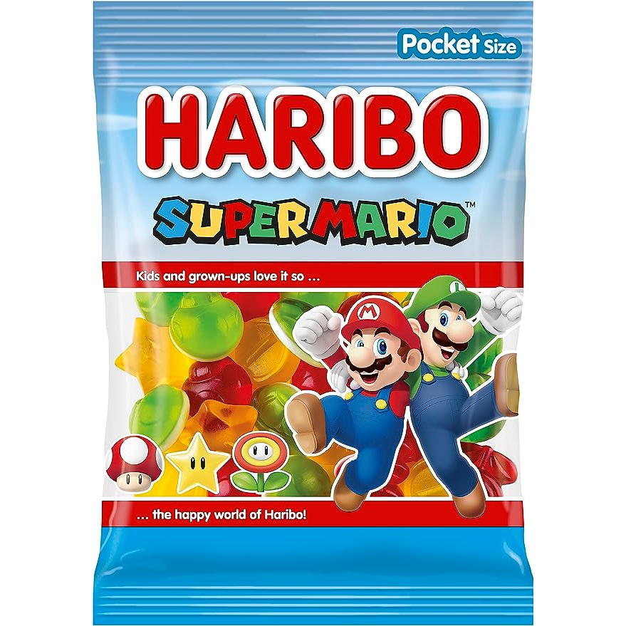 🔴พร้อมส่ง🔵LIMITED Haribo Super Mario - Fruit Gummy 75g เยลลี่ ฮาริโบ ...
