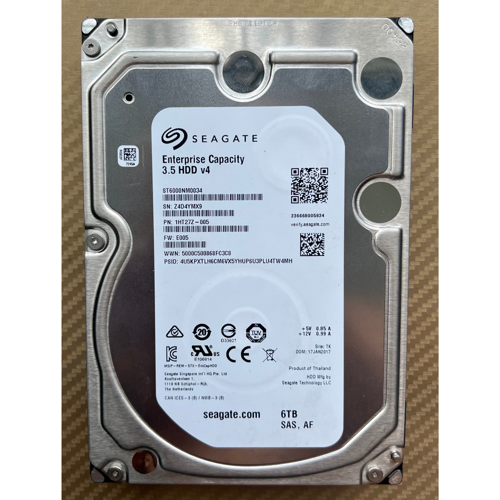 Server SAS HDD SEAGATE ENTERPRISE v4 6Tb 7200pm | Shopee Thailand