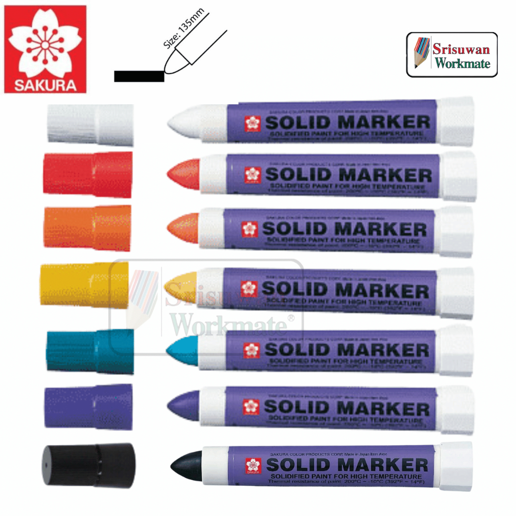 Sakura SOLID MARKER Made in Japan ปากกามาร์คเกอร์ กันน้ำ เขียนใต้น้ำได้ เขียนได้ทุกพื้นผิว และ ...