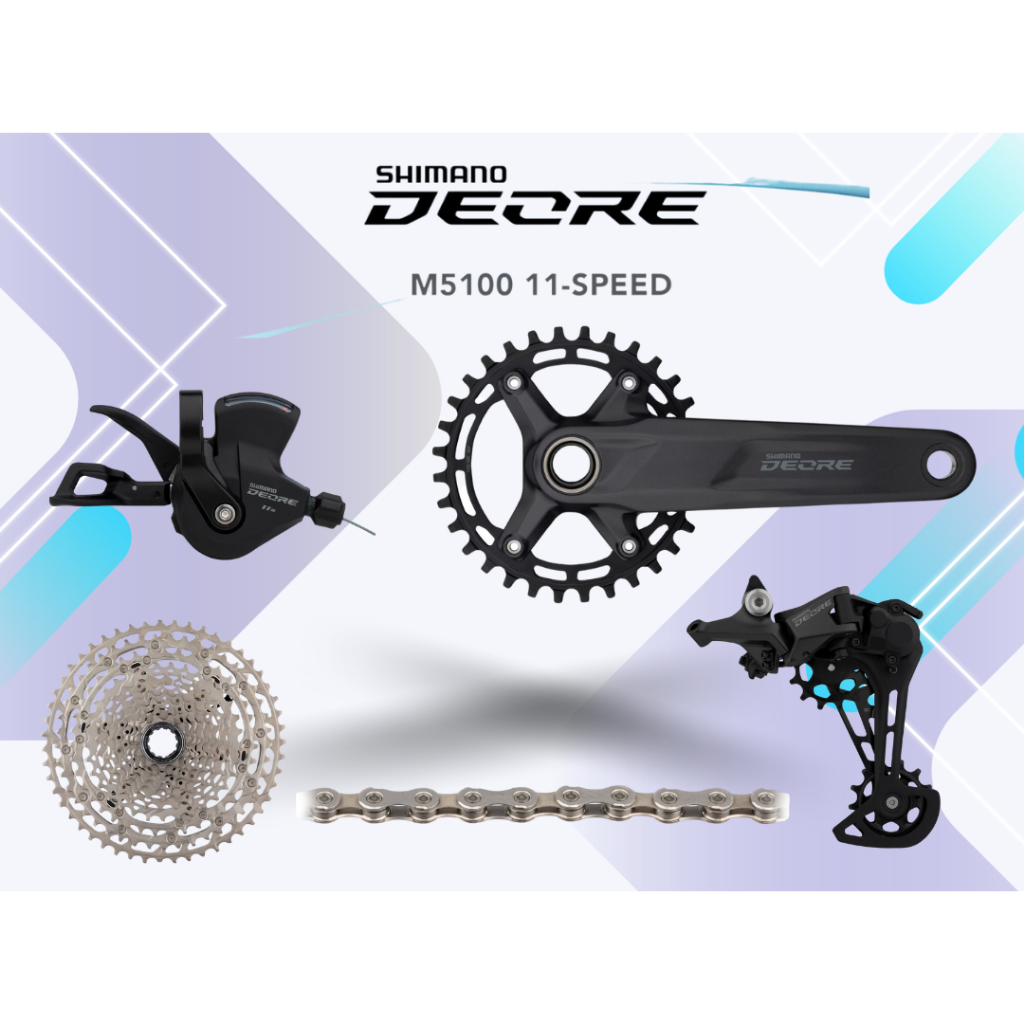 [แนะนำ] Groupset Shimano Deore M5100 11 Speed ประกันศูนย์ไทย | Shopee Thailand