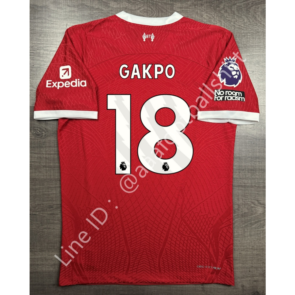 Player - เสื้อฟุตบอล ลิเวอร์พูล Home เหย้า 2023/24 เกรดนักเตะ พร้อมอาร์ม EPL 18 GAKPO | Shopee ...