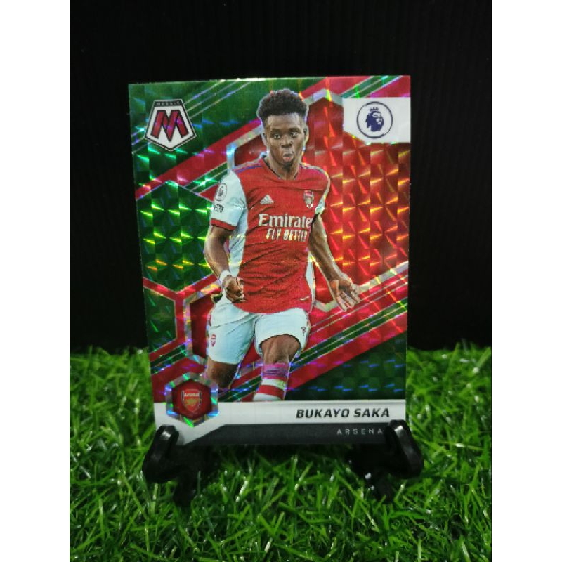 Bukayo Saka 2021-22 Panini Mosaic Premier Choice Red & Green Prizm | Shopee Thailand