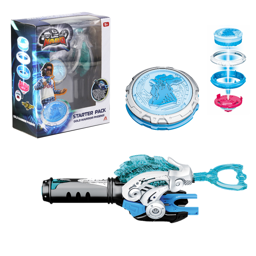 Infinity Nado 6 Starter Pack - Gold Warrior Phoenix ของเล่นลูกข่างนาโด ...