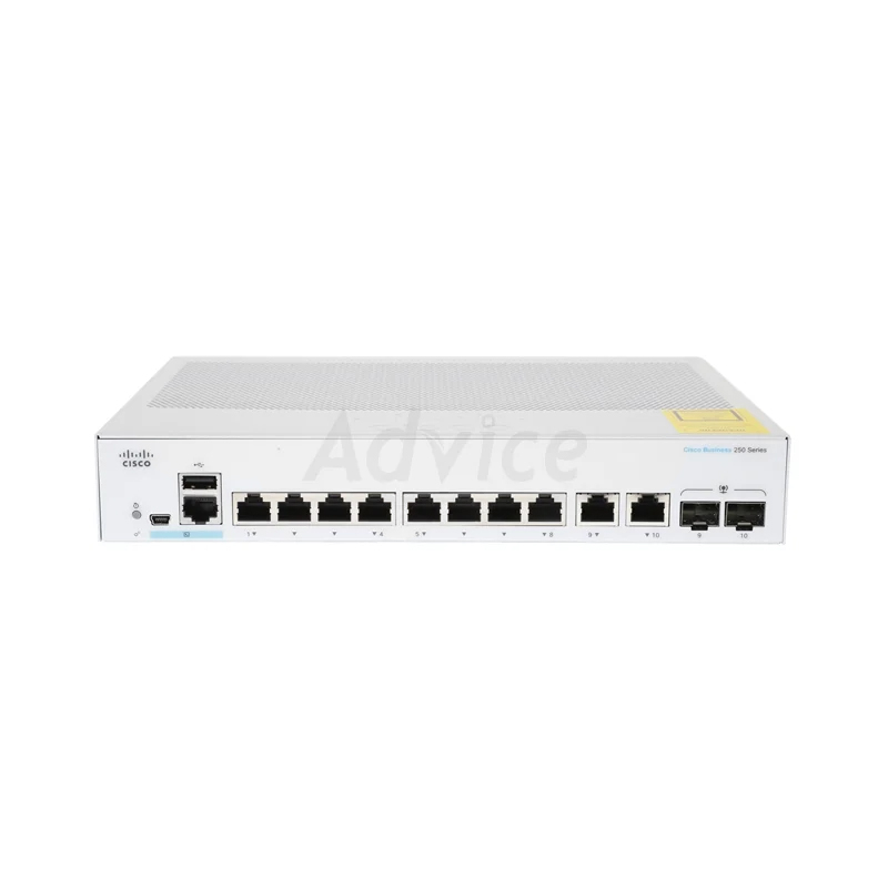 CISCO Gigabit Switching Hub 8 Port CBS250-8T-E-2G-EU (10'',+2 Gigabit ...
