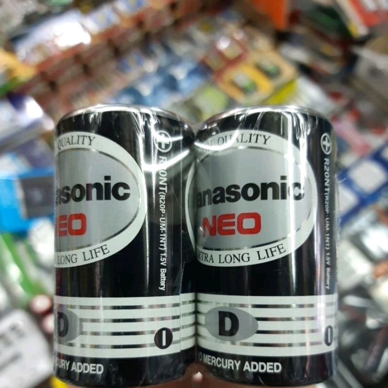 ถ่าน Panasonic D Neo ก้อนดำ (ขนาดใหญ่) 1.5V จำนวน 2ก้อน (R20NT) ของใหม่ ...