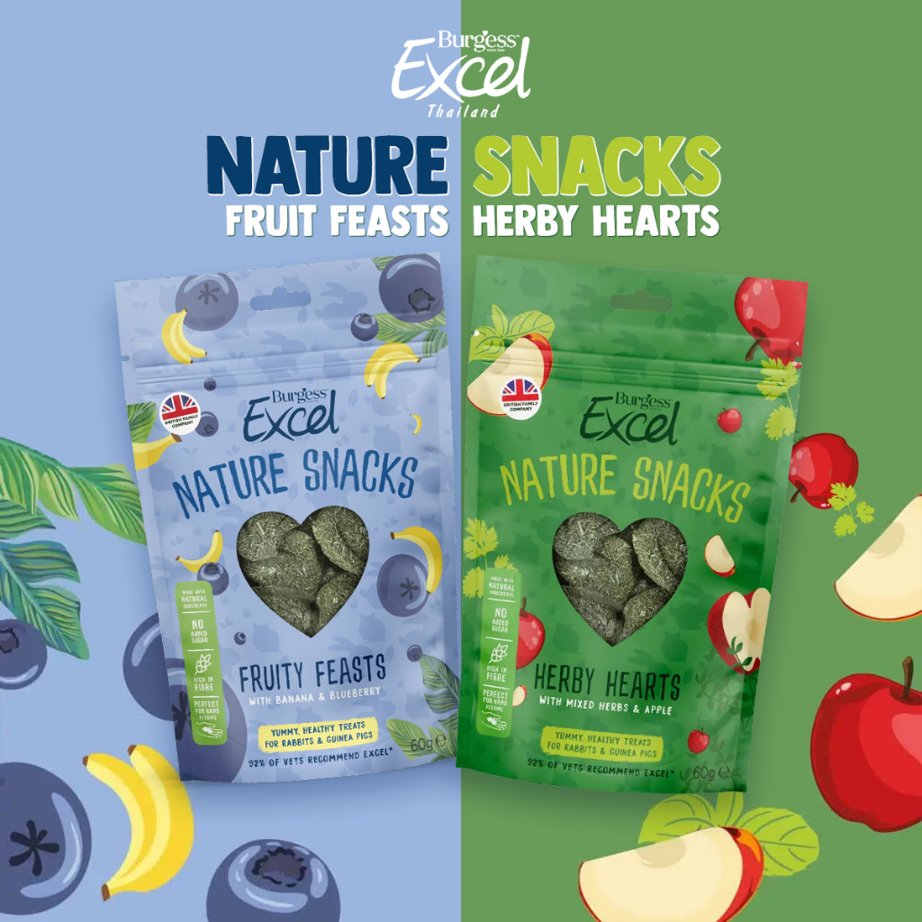 Burgess Excel Herby Hearts & Fruit Feasts 60g | Shopee Thailand