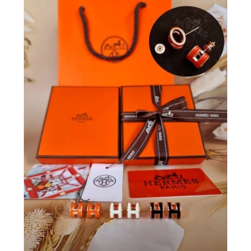 **พร้อมส่ง** ต่างหู H€RME$ mini H POP งานสแตนเลส เกรด 1:1 พร้อมกล่อง อป ...
