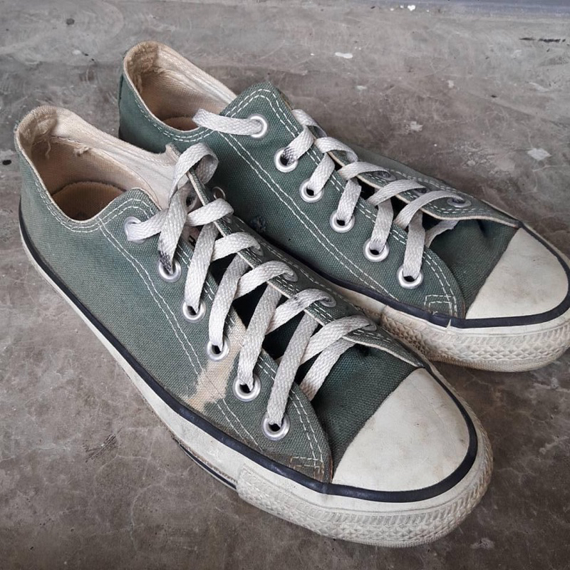 Converse US ของแท้/มือสอง สีเขียวขี้ม้า | Shopee Thailand
