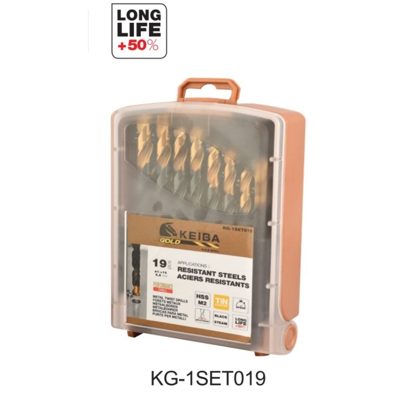 KEIBA KE-2515019 KG-1SET019 ชุดดอกสว่าน HSS M2 1-10MM ชุดดอกสว่านKEIBA | Shopee Thailand