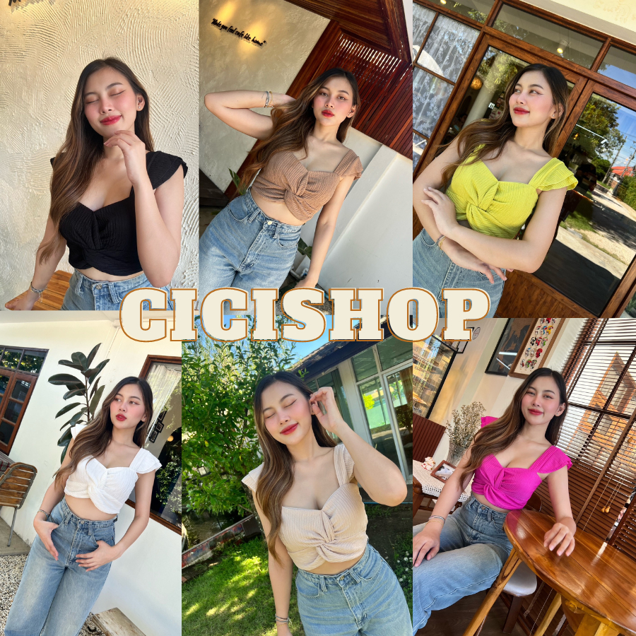 Cicishop(9083)เสื้อกล้ามครอปผ้าท็อปฟี่ ดีเทลจั๊มบิด มีฟองน้ำในตัวยืดได้เยอะ แอบแซ่บนิดๆ | Shopee ...