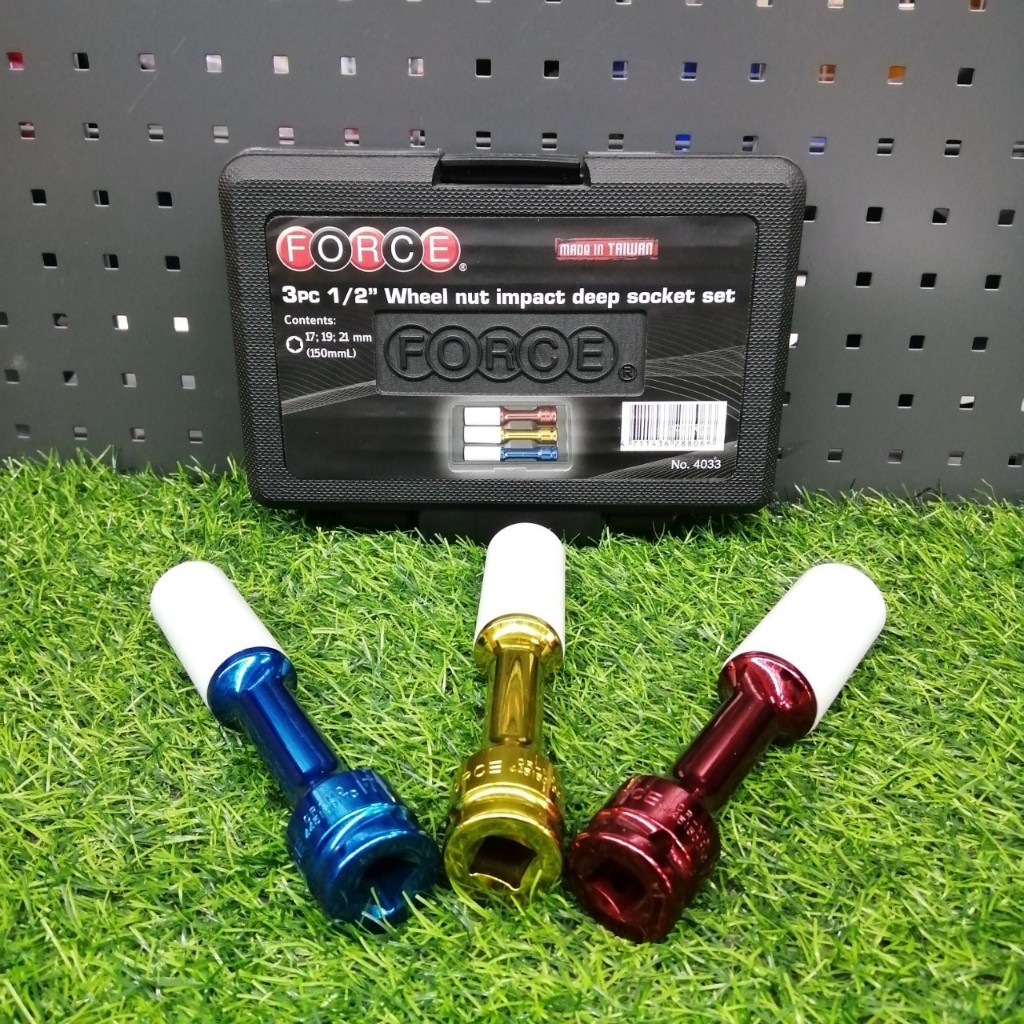 FORCE ชุดลูกบ็อกยาว ขันล้อแมก1/2 นิ้ว #17,19,21 รุ่น F131 - 4033 | Shopee Thailand